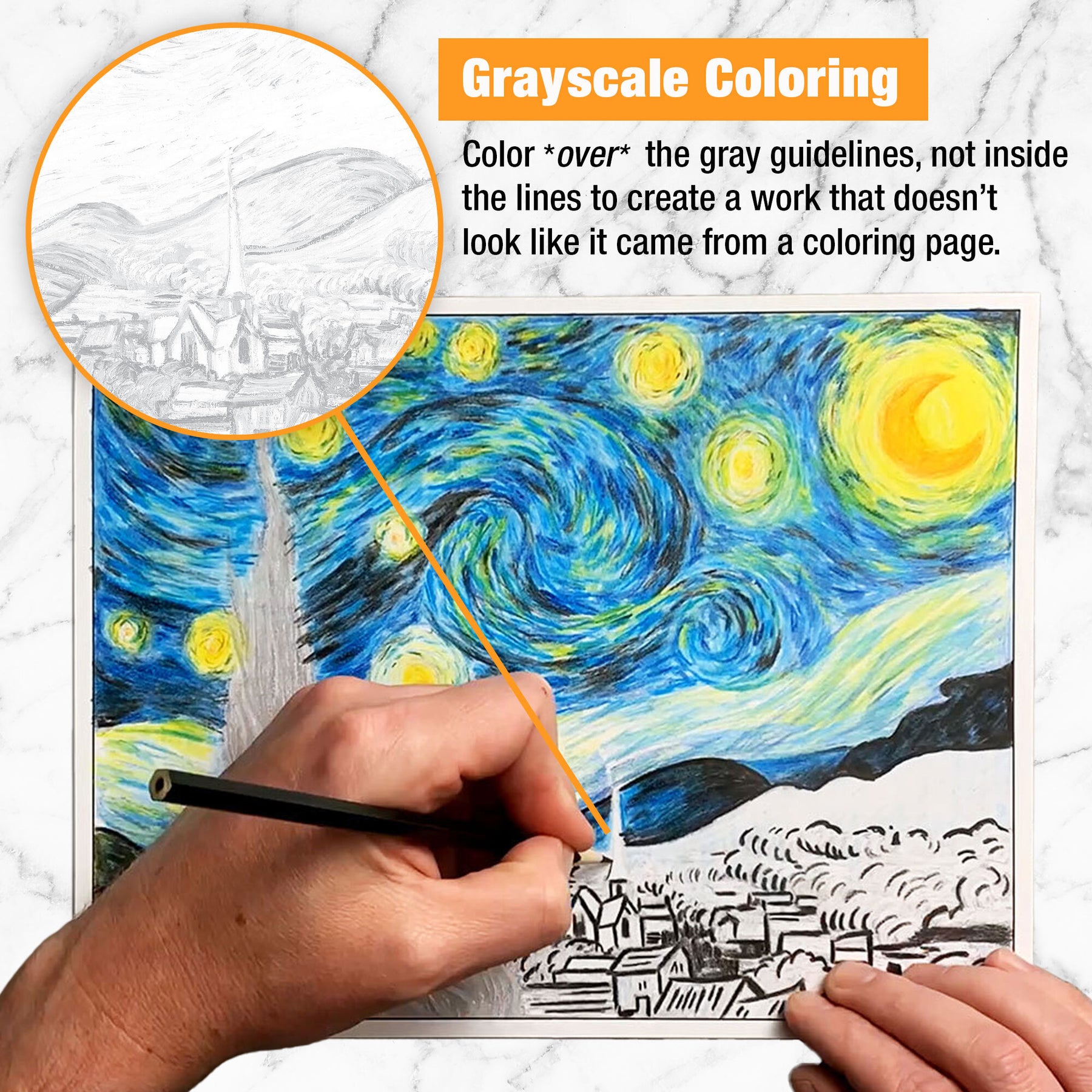 Van Gogh Inspired Colored Pencils & Coloring Pages - 'Van Gogh Colors ...