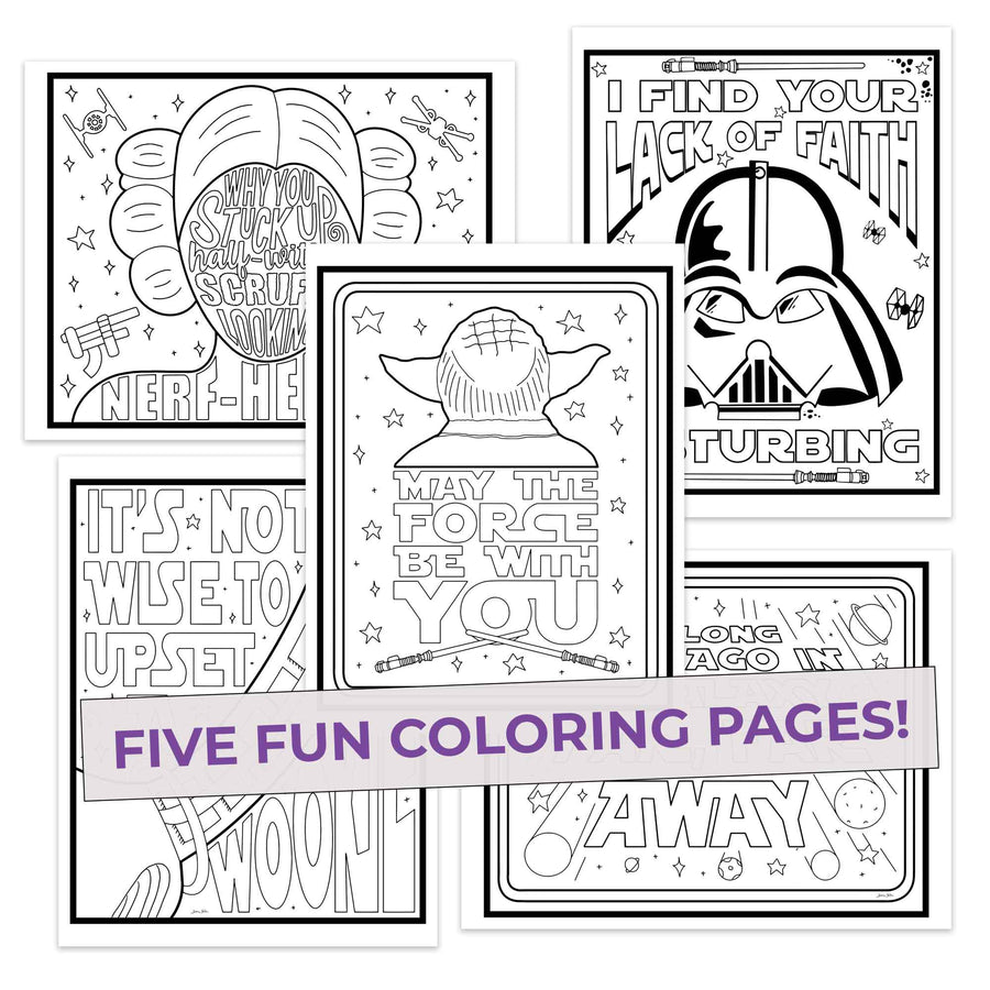 Star Wars Inspired Coloring Pages (5 Pack) – Pop Colors