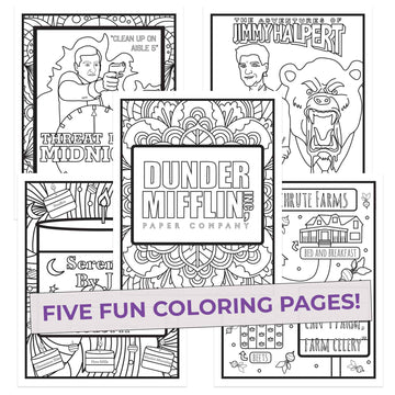 The Office Inspired Coloring Pages (5 Pack) – Pop Colors